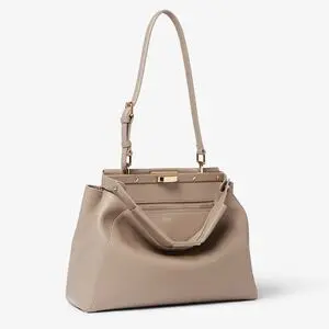 Fendi My Peekaboo Medium Dove Gray Leather Bag